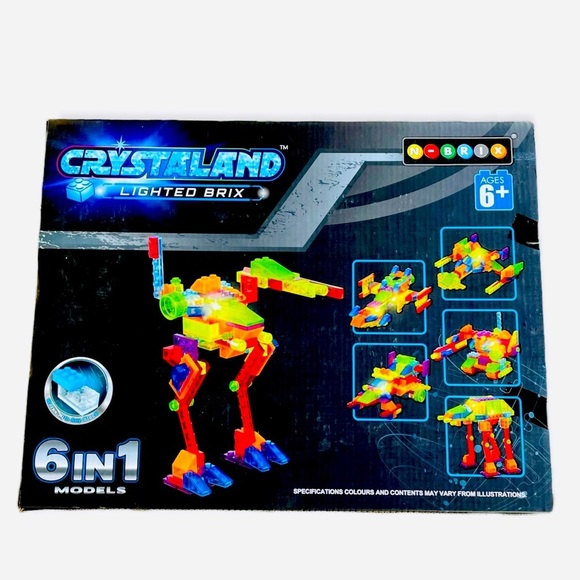 Crystaland | Toys | Nib Crystaland Lighted Brix 6in Mini Construction Models Building Blocks ...